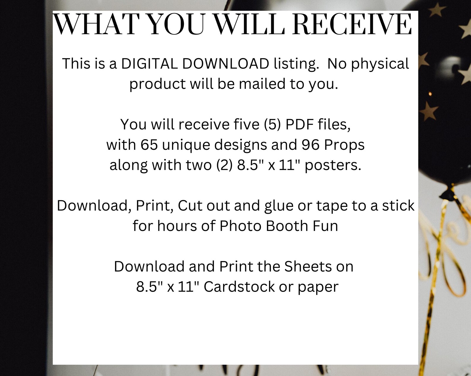 New Years Eve Party Photo Booth Props Printable Download - Instant ...