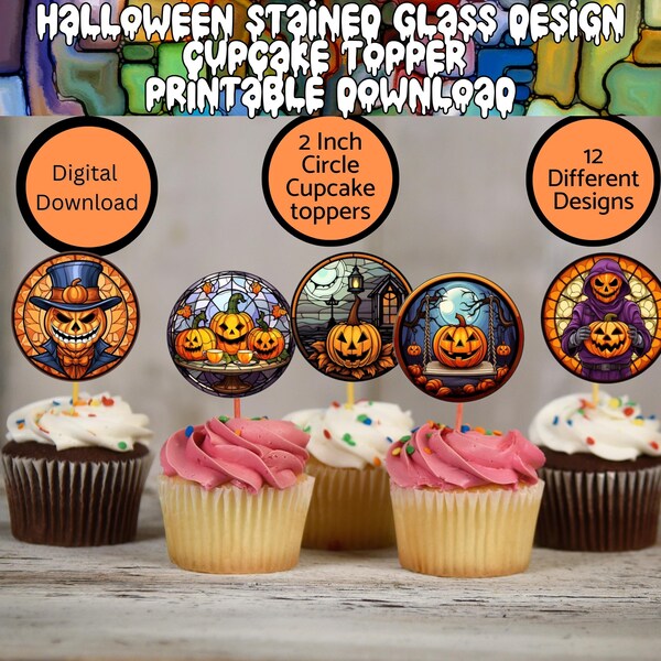 Halloween Cupcake Toppers - Etsy