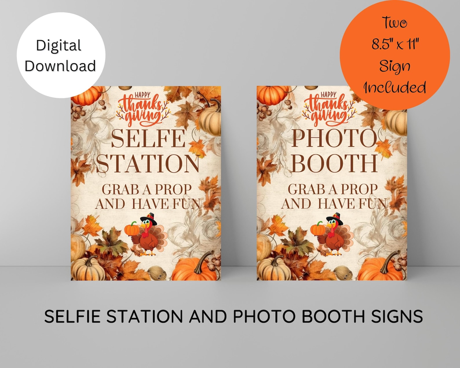 Thanksgiving Photo Booth Props Printable Download, DIY Props ...