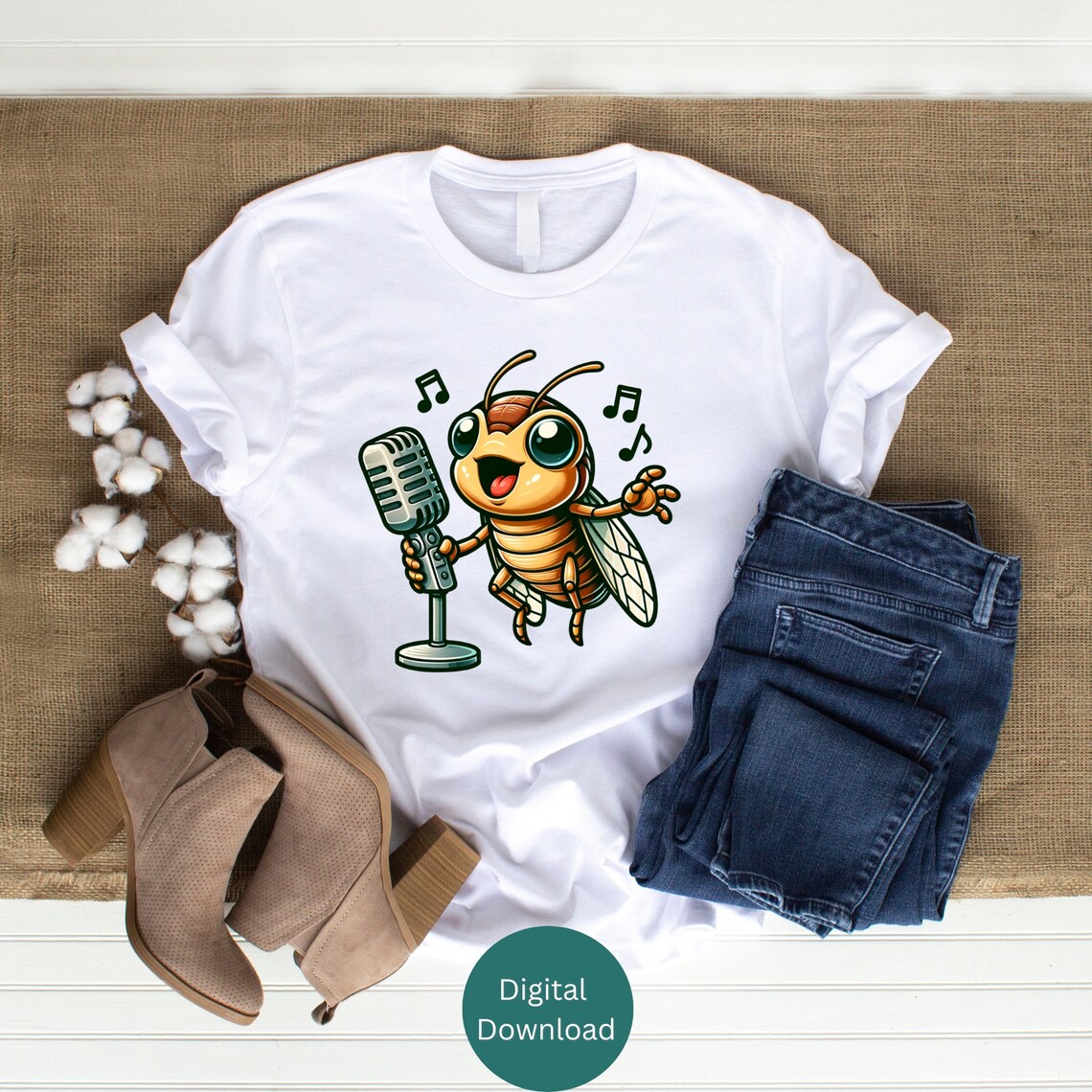 Watercolor Singing Cicadas Clipart, Cute Cicadas Singing With ...