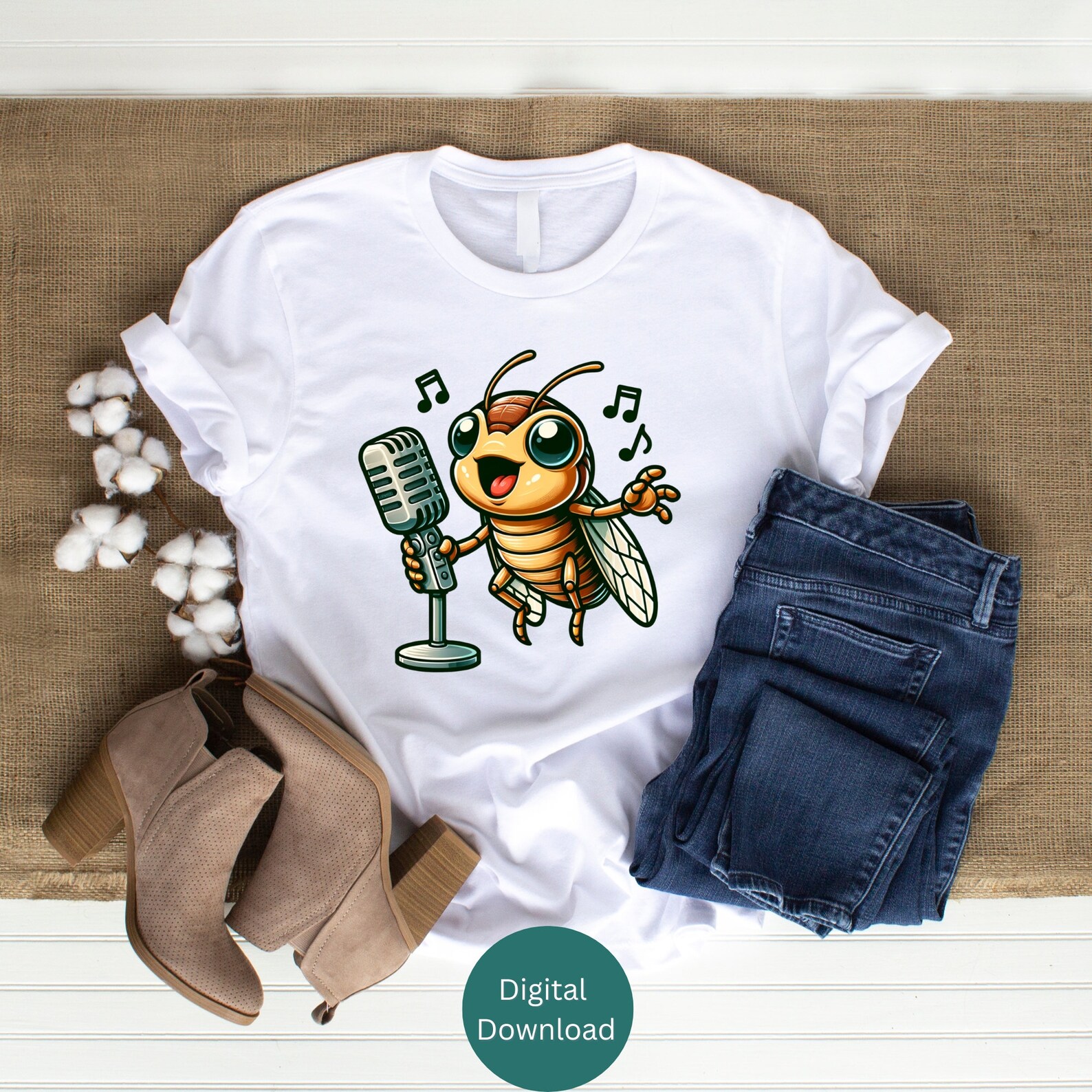 Watercolor Singing Cicadas Clipart, Cute Cicadas Singing With ...