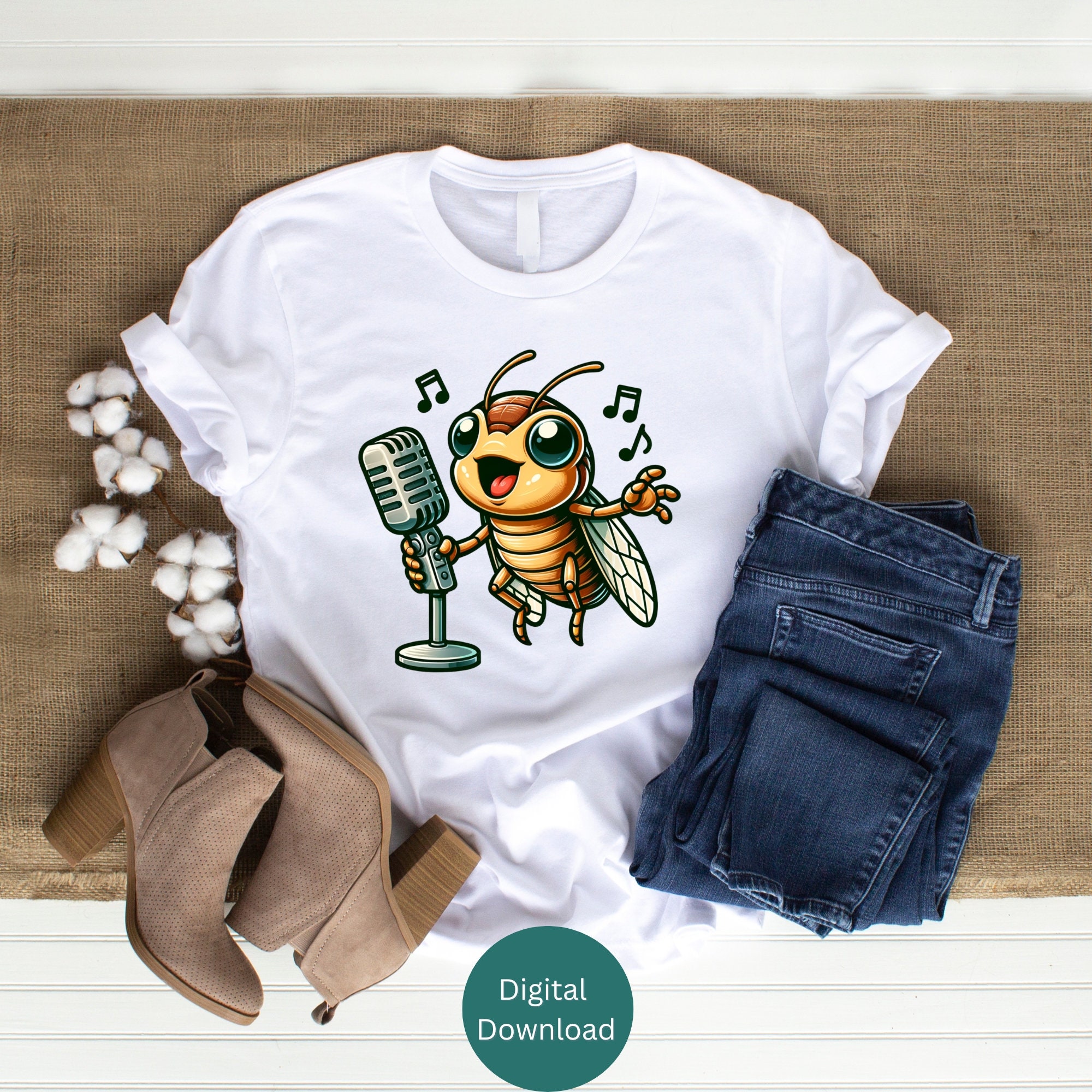 Watercolor Singing Cicadas Clipart, Cute Cicadas Singing With ...