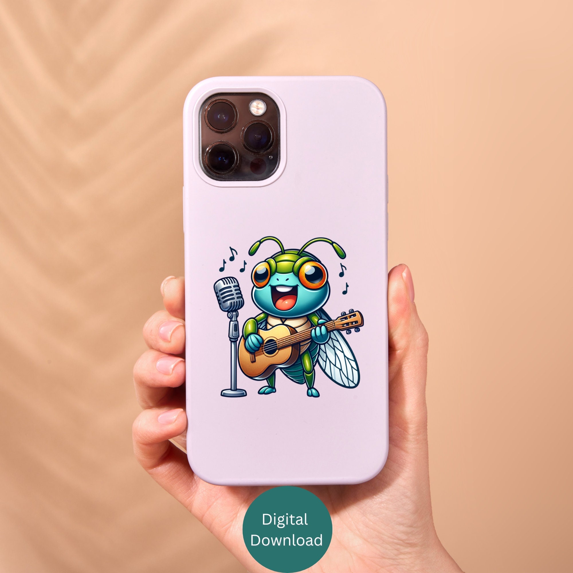 Watercolor Singing Cicadas Clipart, Cute Cicadas Singing With ...