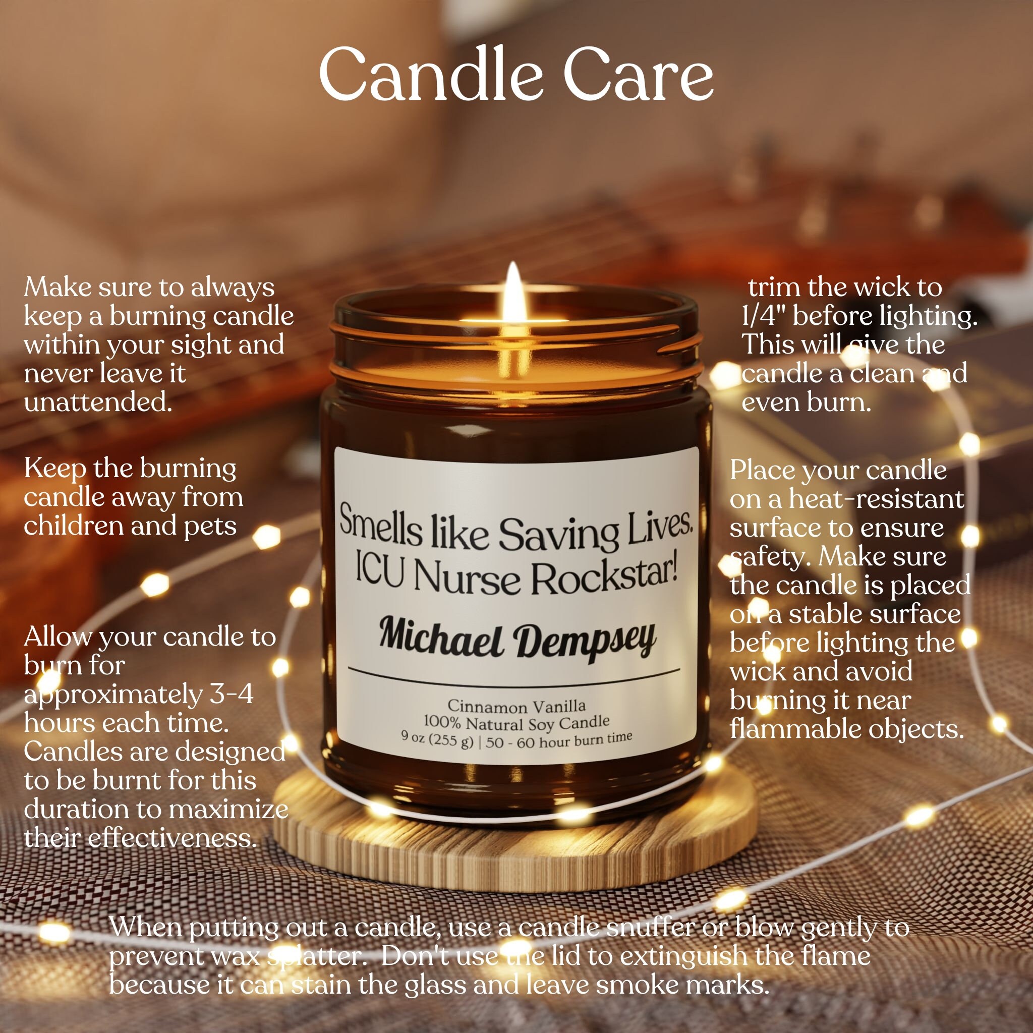 Personalized ICU Nurse Candle Gift, Custom ICU Nurse Gift, Funny Nurse ...