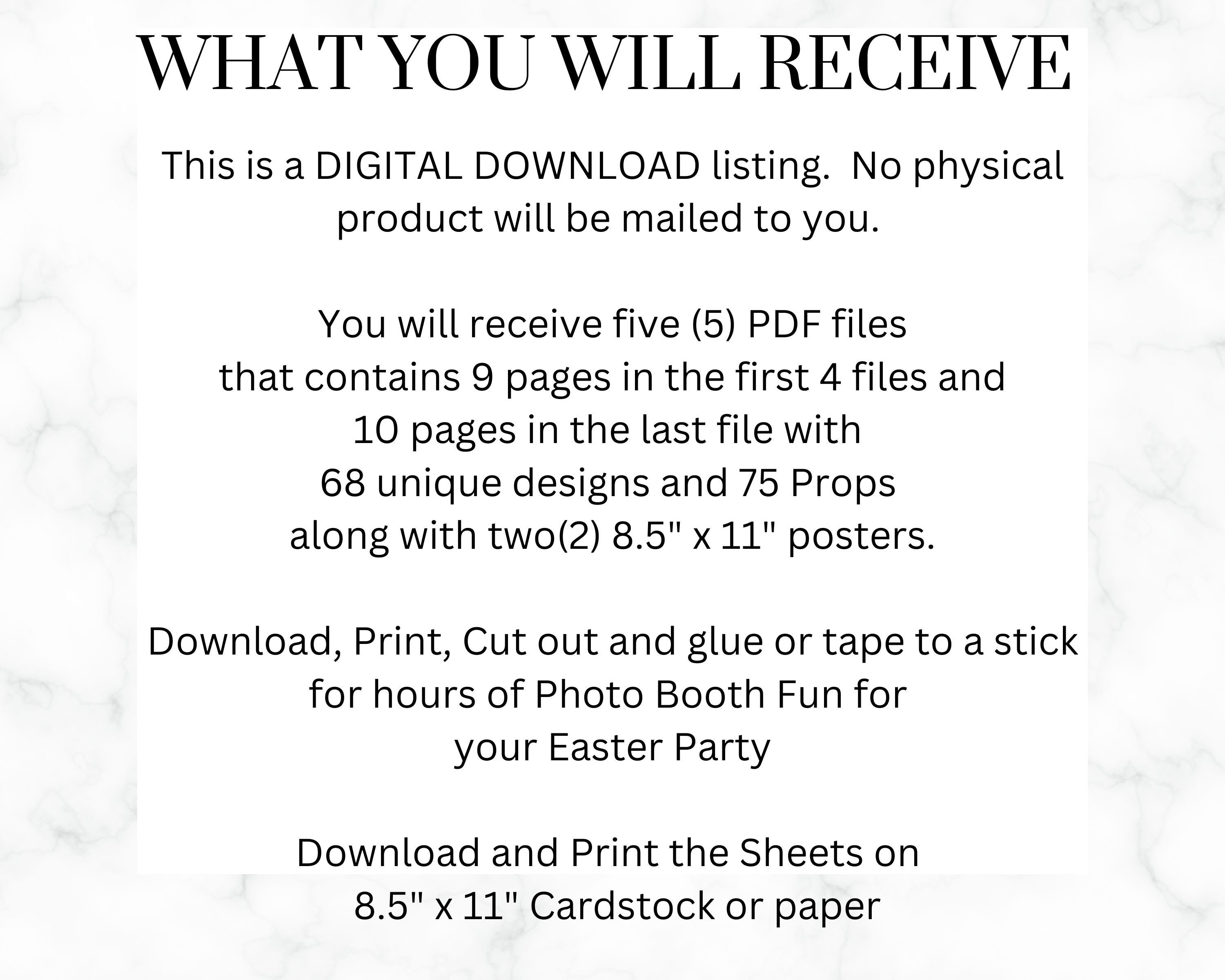 Christian Easter Photo Booth Props Printable Download, DIY Props, Bunny ...