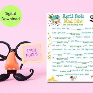 April Fool's Day Mad Libs Printable, April Fools Party Games, Printable ...