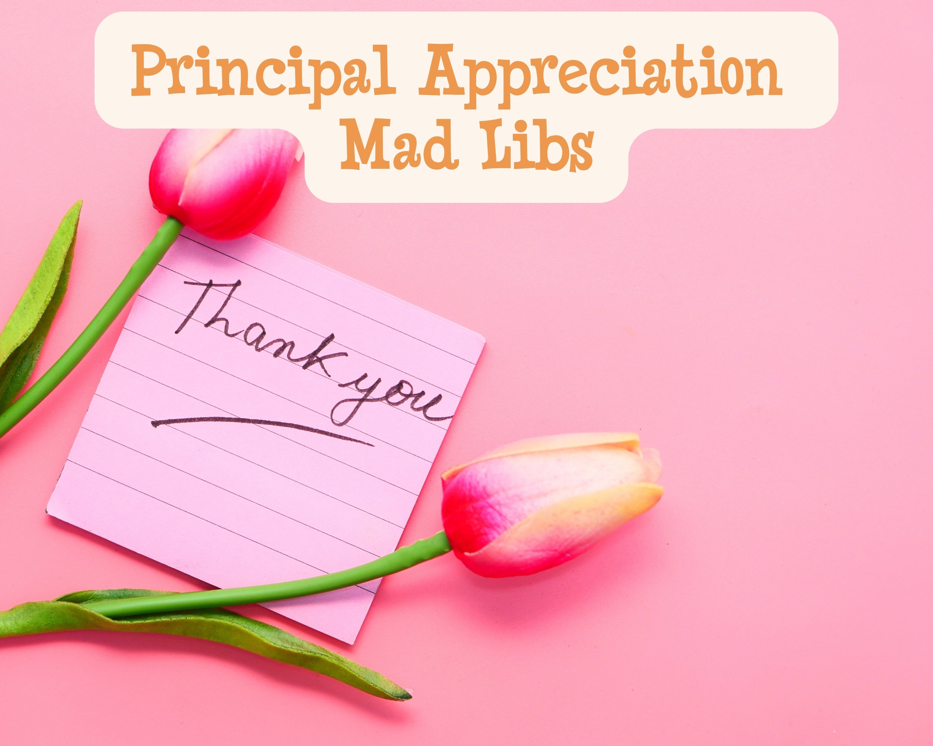 Principal Appreciation Mad Libs Printable, Party Games, Printable ...