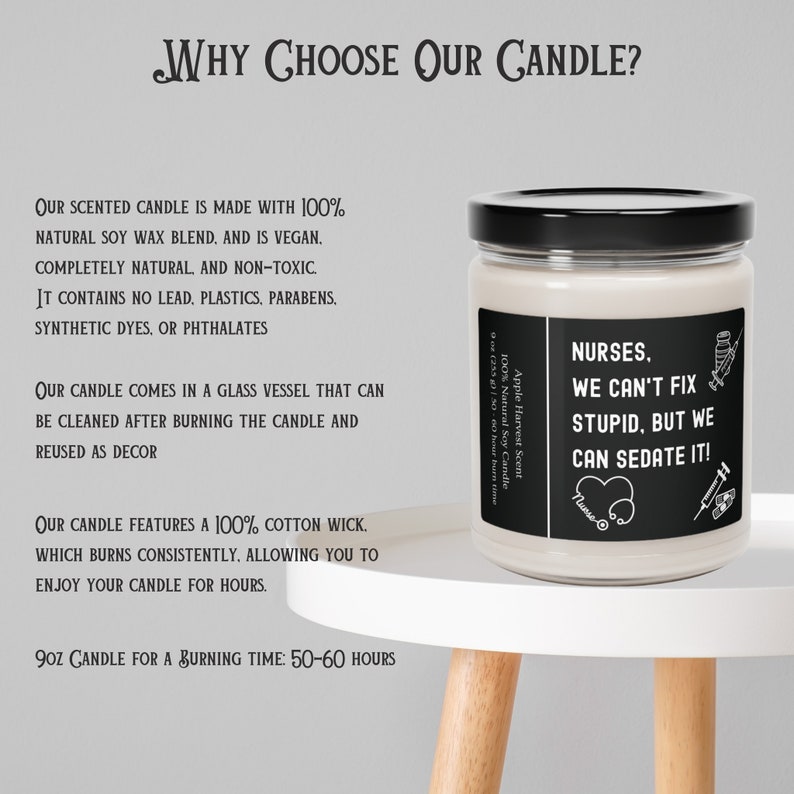 Nurse Appreciation Candle, Scented Soy Candle, Nurse Candle, Candle ...