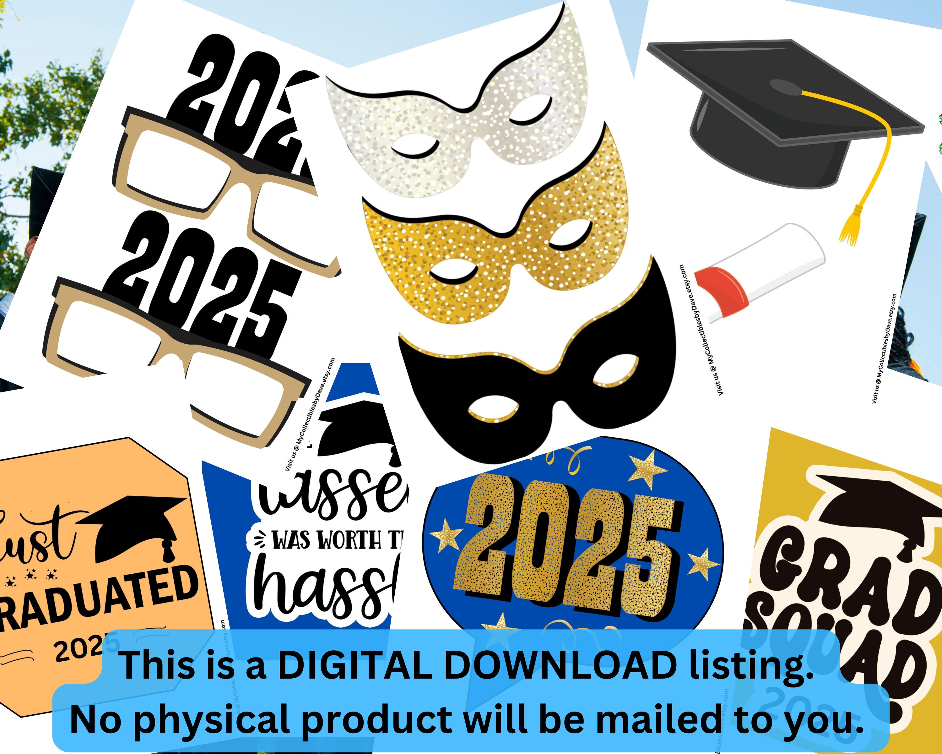 Graduation Photo Booth Props Printable Download, DIY Props, Class of ...