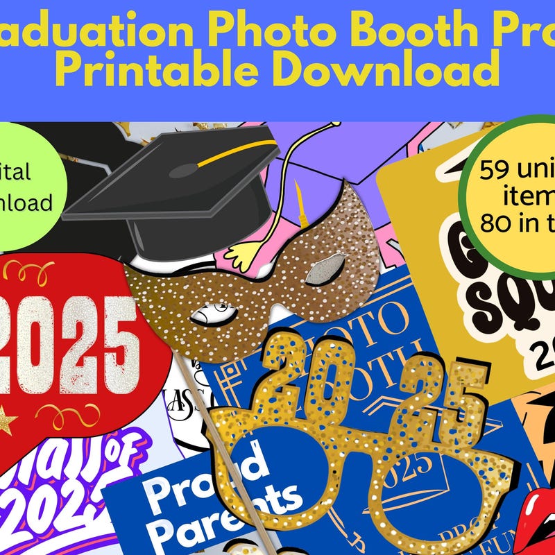 Graduation Photo Booth Props - Etsy