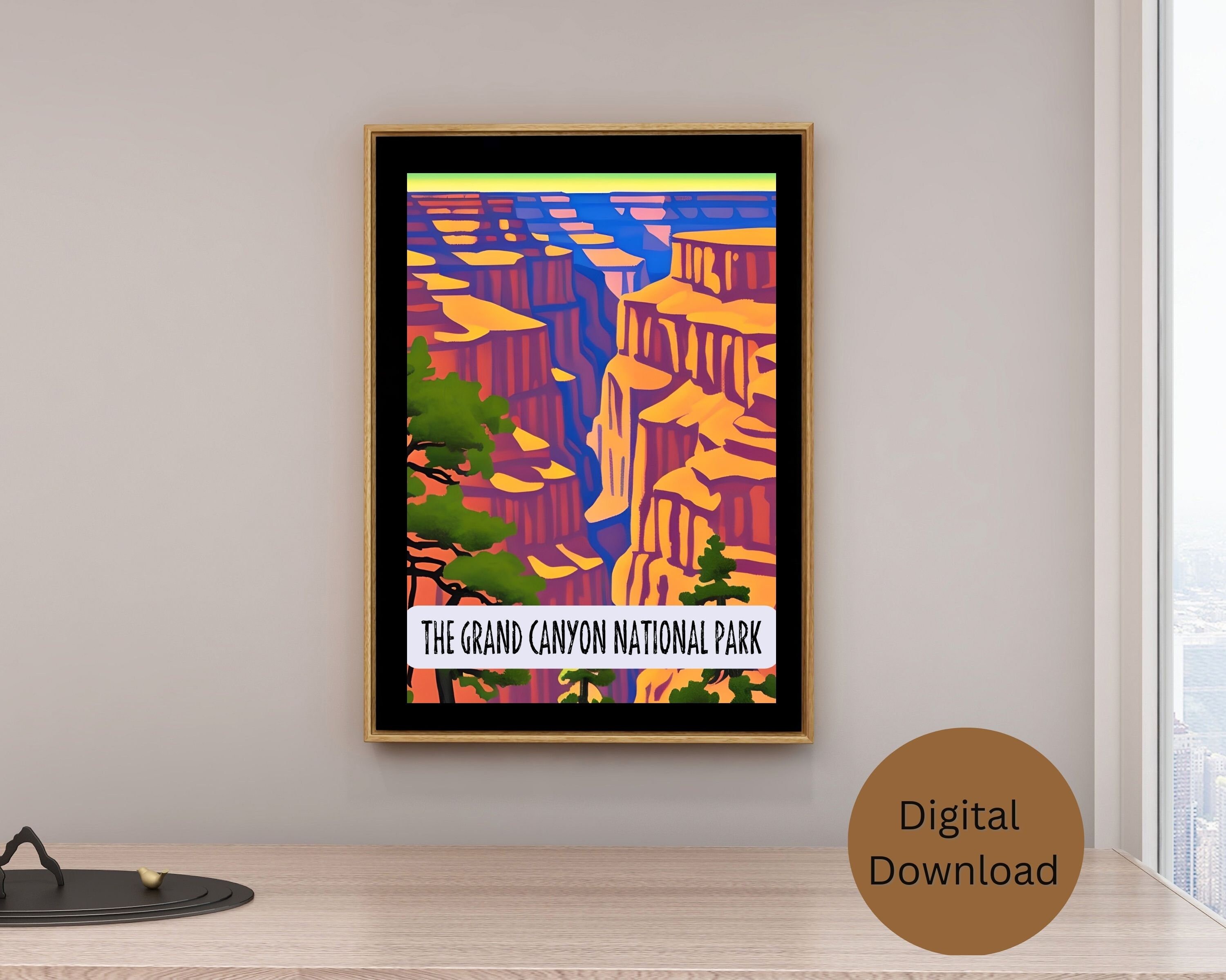 The Grand Canyon Printable Wall Art, National Park Art, Travel Poster ...