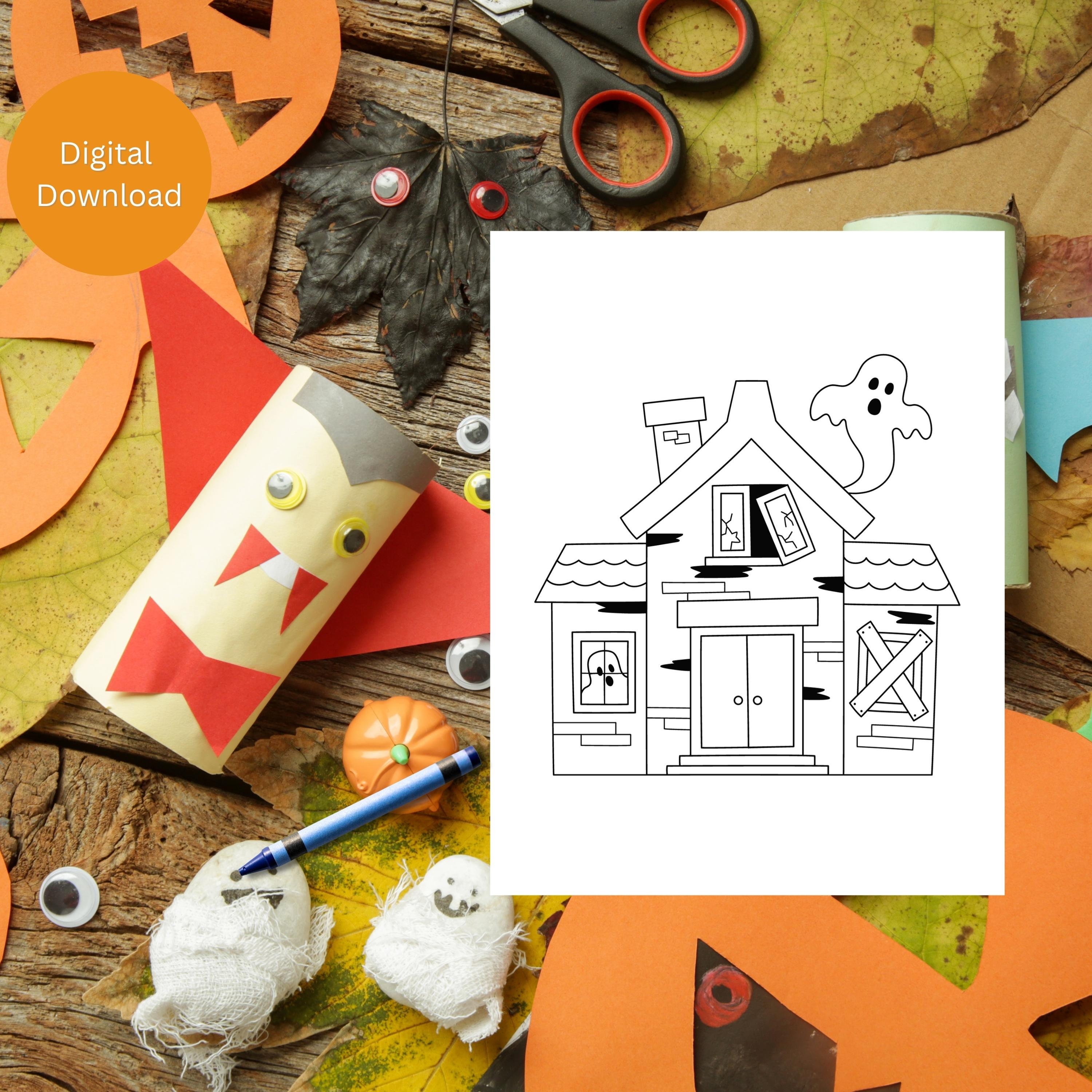 Cute Halloween Coloring Pages Printable Download set of 40 Printable ...