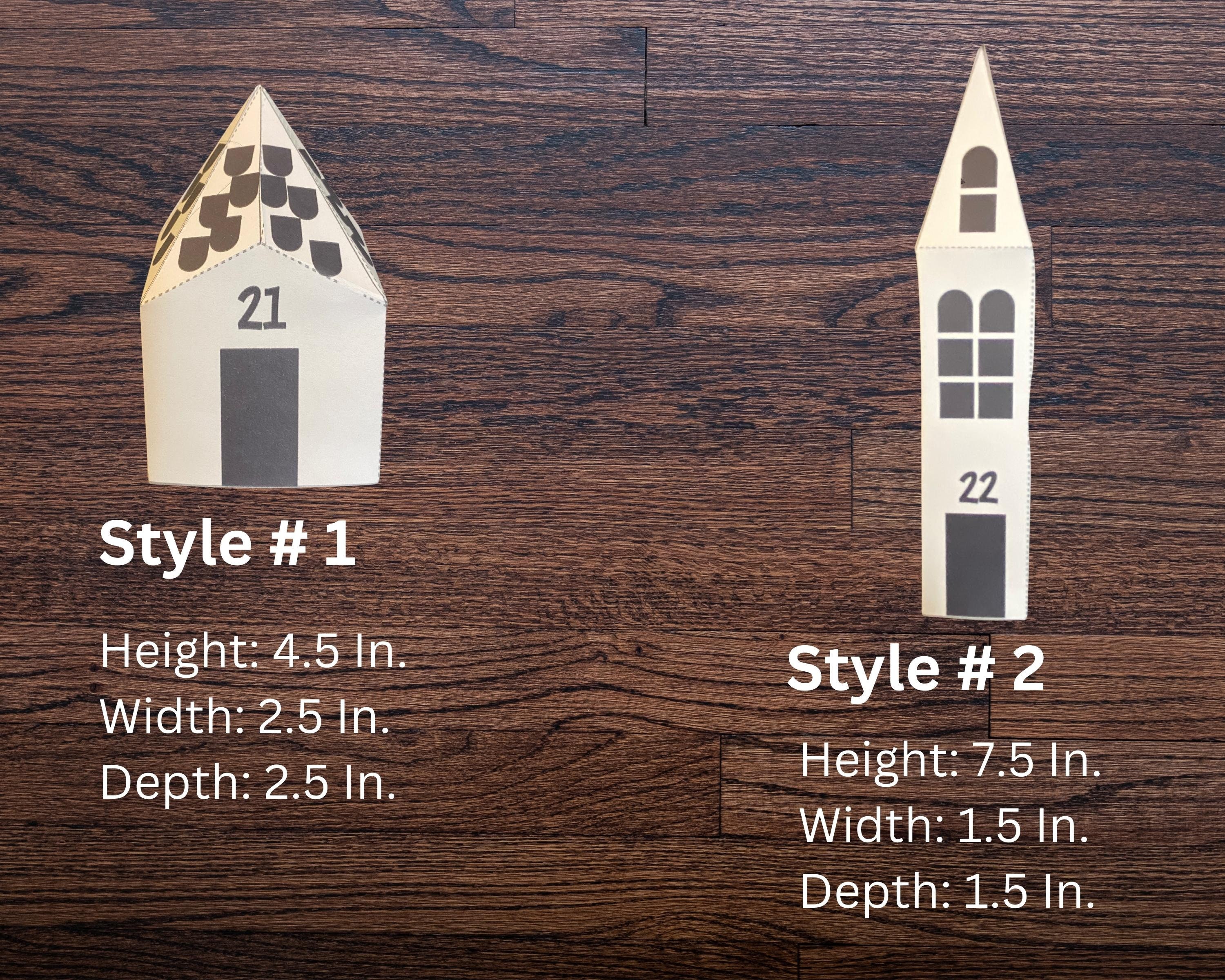 Advent Calendar Houses Printable, DIY Advent Calendar, Advent Paper ...