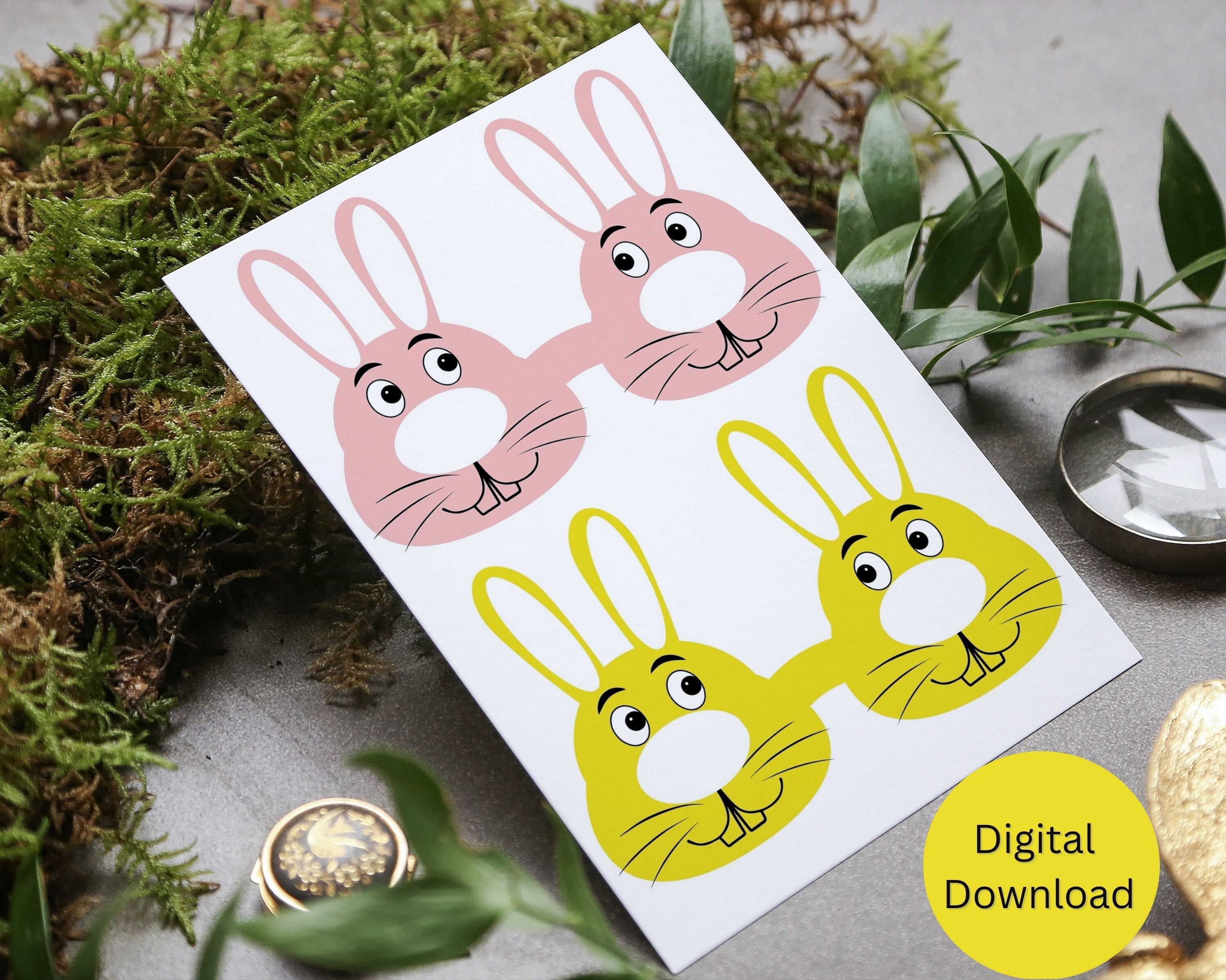 Easter Photo Booth Props Printable Download, DIY Props, Easter Bunny ...