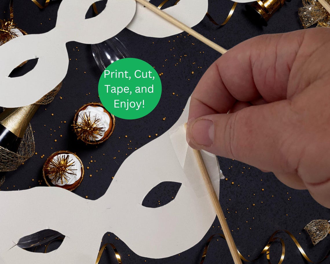 New Years Eve Party Photo Booth Props Printable Download - Instant ...