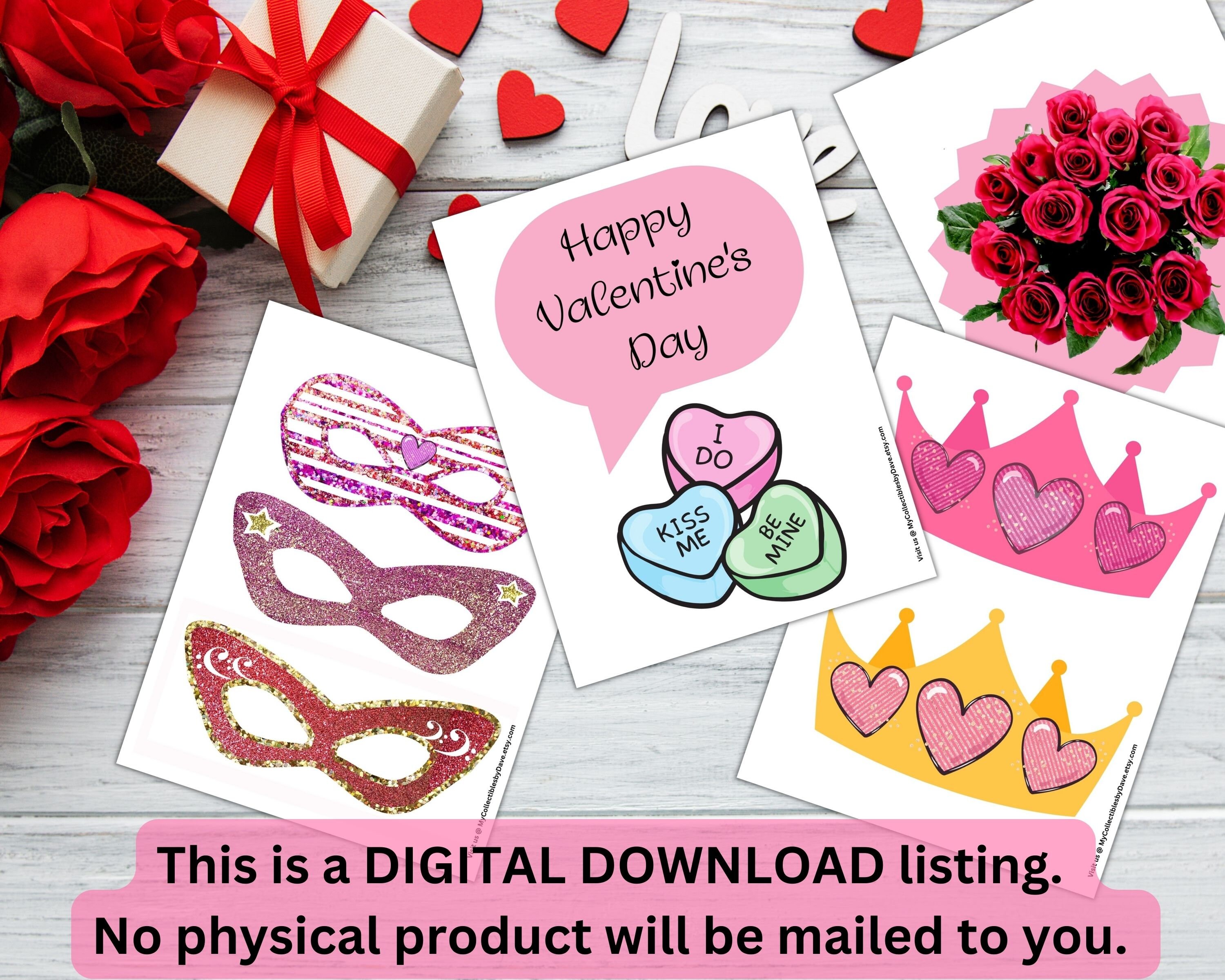 Valentines Party Photo Booth Props Printable Download - Etsy