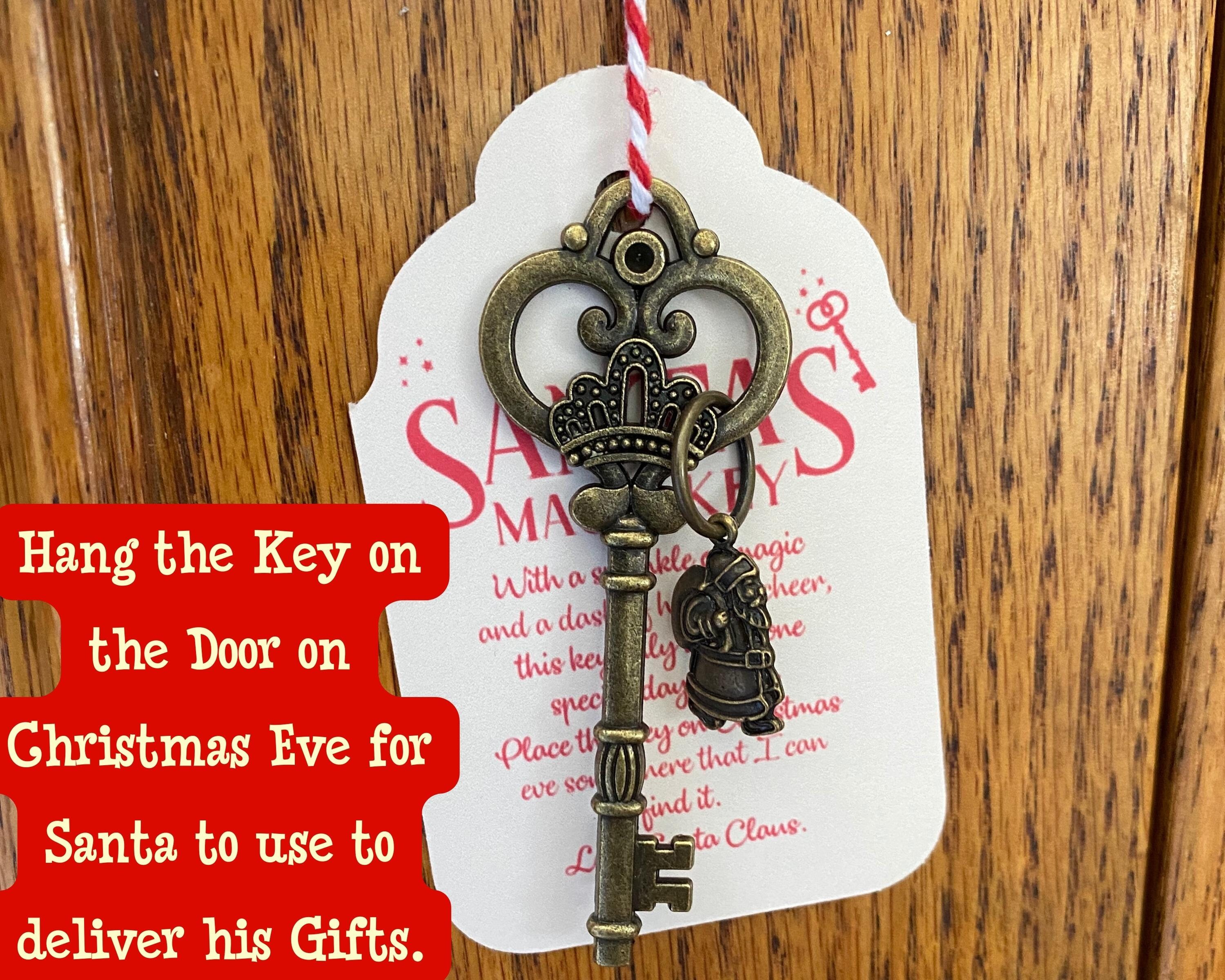 Santa's Magic Key for Homes Without Chimneys, Antique Bronze Key With ...