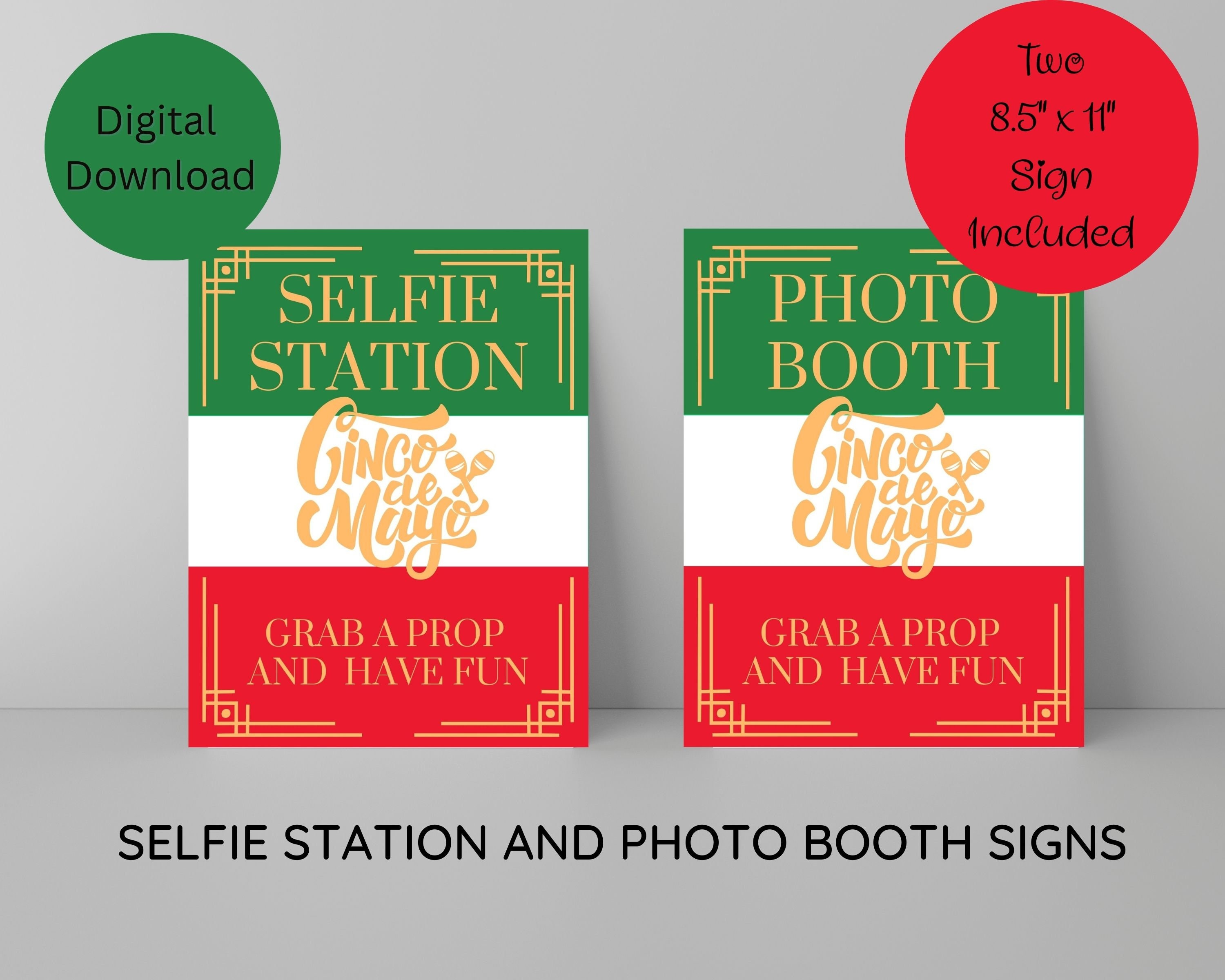 Cinco De Mayo Photo Booth Props Printable Download DIY Props - Etsy