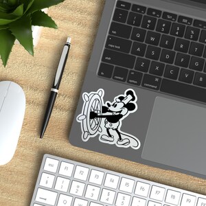 Steamboat Willie Vinyl Sticker, 3" X 2.85" Die Cut Vinyl, Weatherproof ...