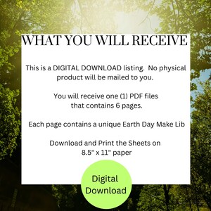 Earth Day Mad Libs Printable, Earth Day Party Games, Printable Download ...