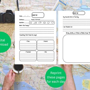 Kids Road Trip Travel Journal Printable, Road Trip Activity, Printable ...