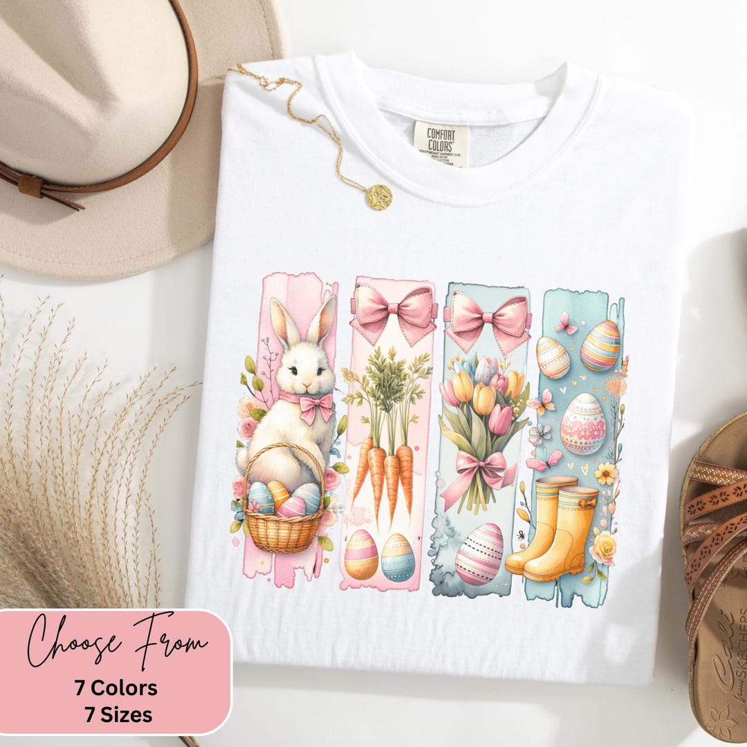 Comfort Colors® Easter T-shirt, Brushstroke Easter Tee, Cute Spring ...