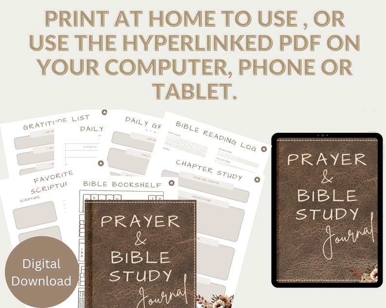 Digital Prayer and Bible Study Journal, Hyperlinked Prayer Journal ...
