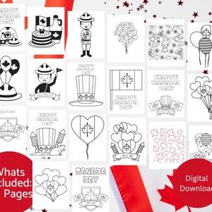 Canada Day Coloring Pages Printable Download (set of 20) | Patriotic ...