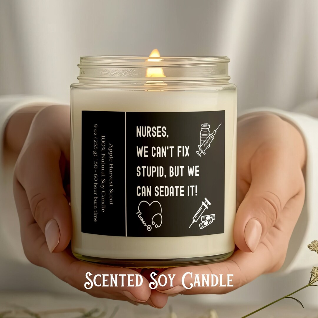Nurse Appreciation Candle, Scented Soy Candle, Nurse Candle, Candle ...