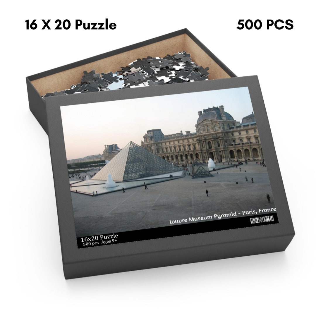 Louvre Museum Pyramid Paris France Puzzle, 120, 252, 500 Pieces Jigsaw ...