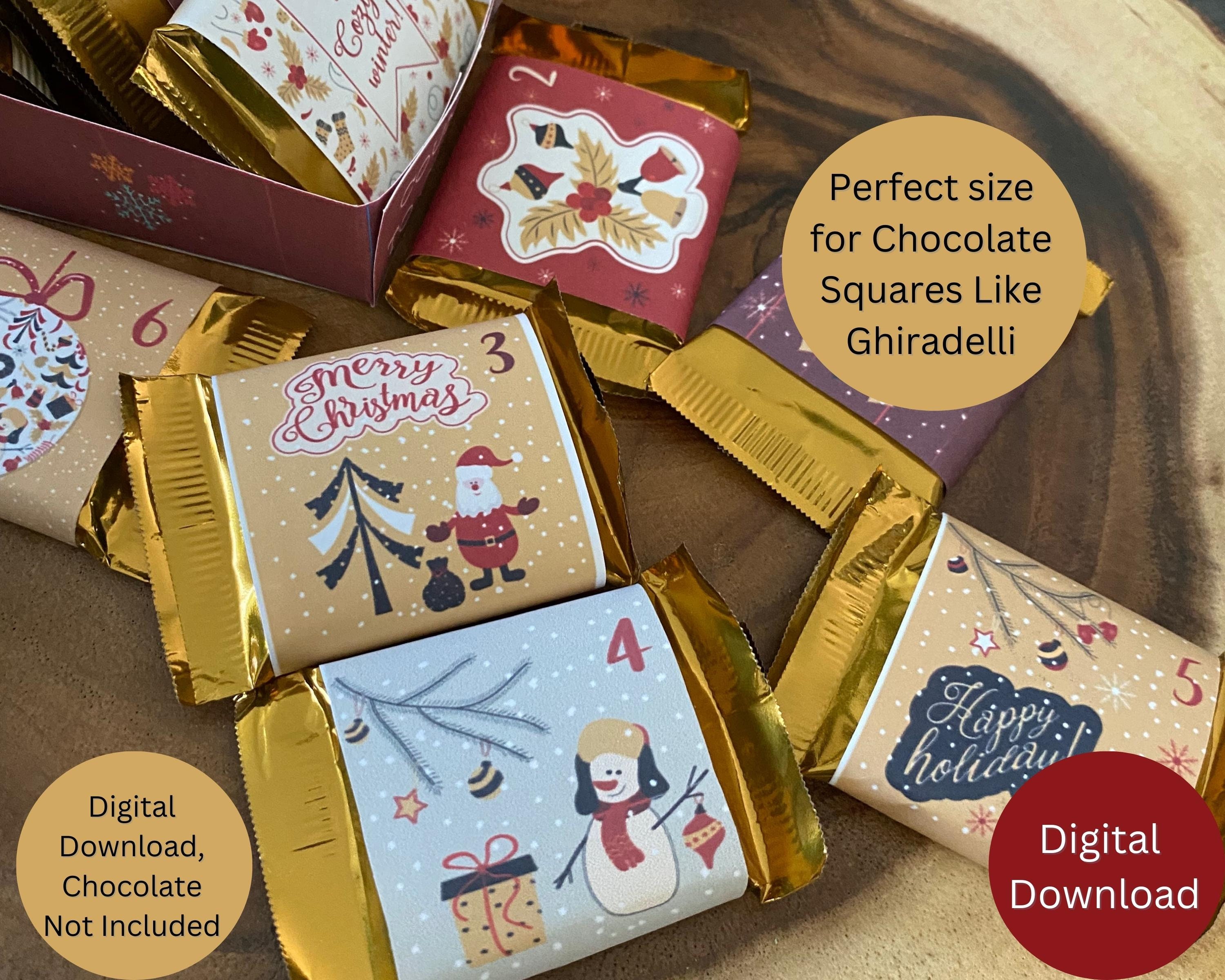 Advent Calendar Kit Printable, DIY Advent Calendar, Advent, Chocolate ...