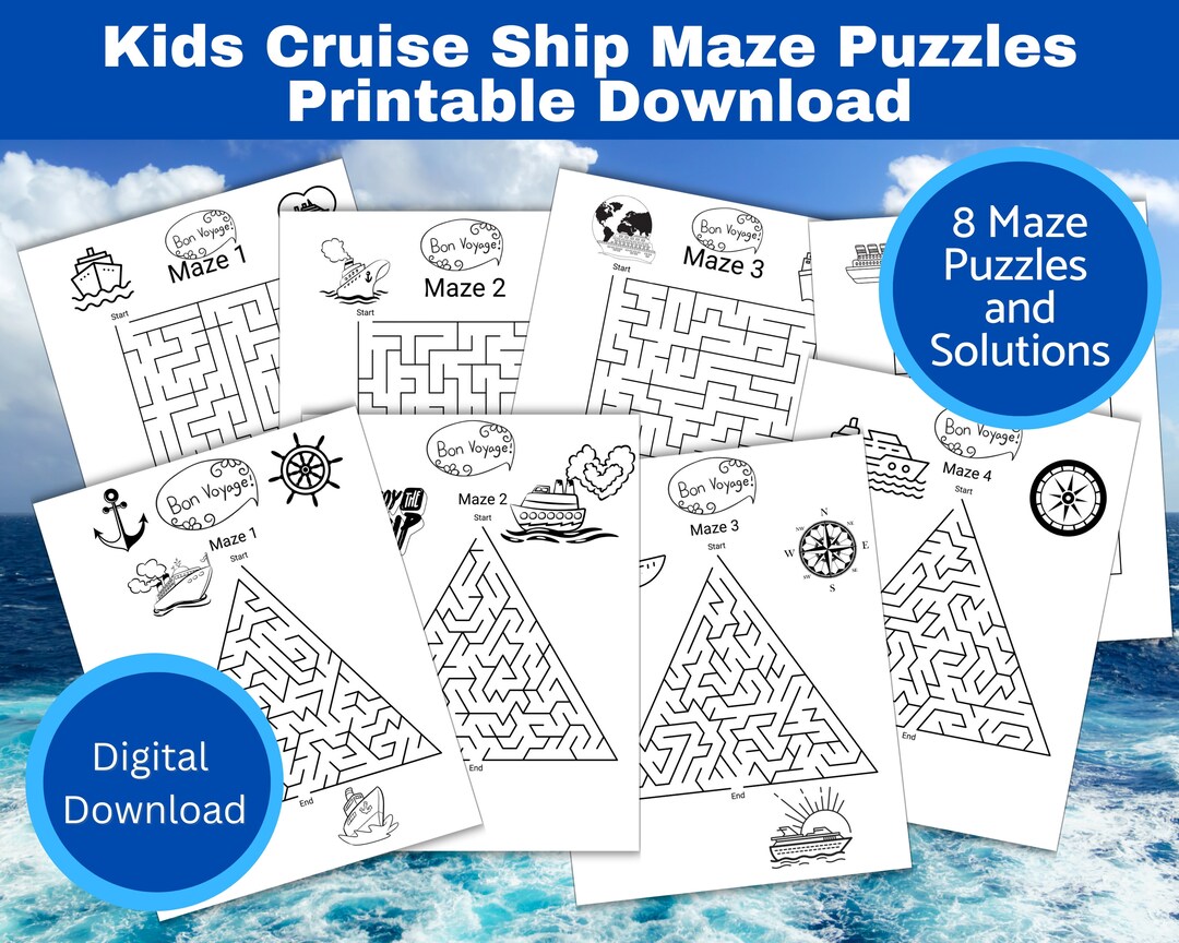 Cruise Ship Maze Puzzles 8 Unique Mazes for Endless Travel ...