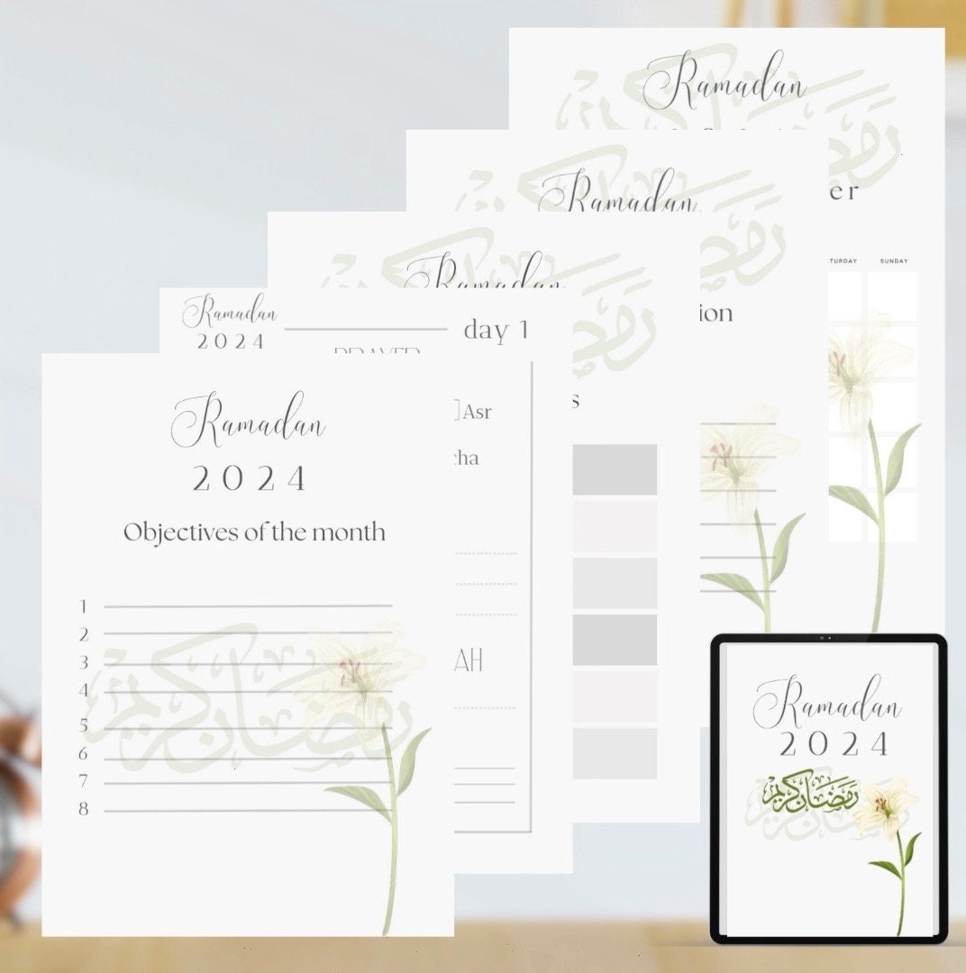 Ramadan Planner 2024 I Digital Printable Planner for the Month of ...