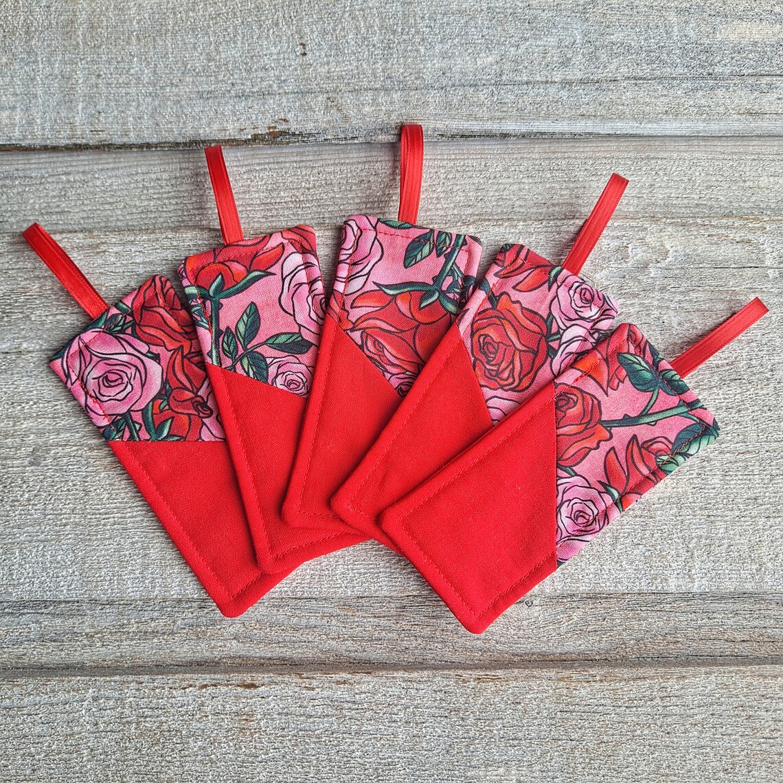 Thorns and Roses Fabric Bookmark Cute Quilted Style, Handmade Gifts for ...
