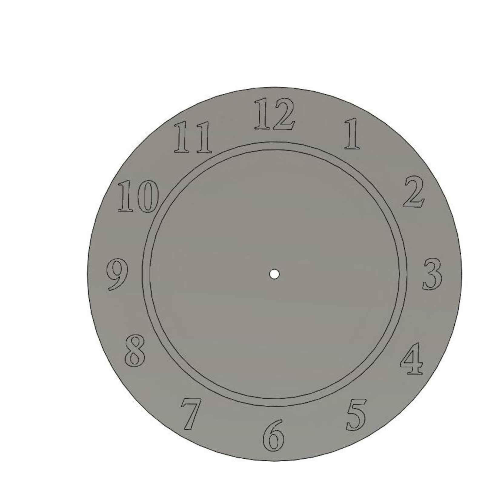 Basic Clock Face STL V1 CNC - Etsy