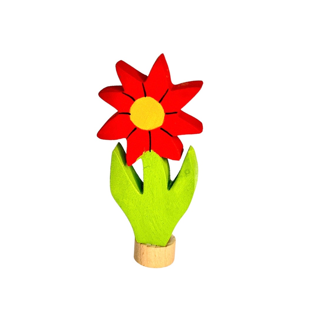 Handcrafted Open Ended Wooden Birthday Ring Ornament - Aster Flower - Etsy
