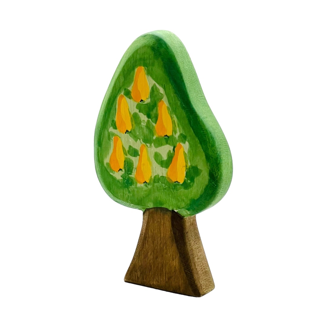 Handcrafted Open Ended Wooden Toy Tree and Landscaping - Pear Tree - Etsy