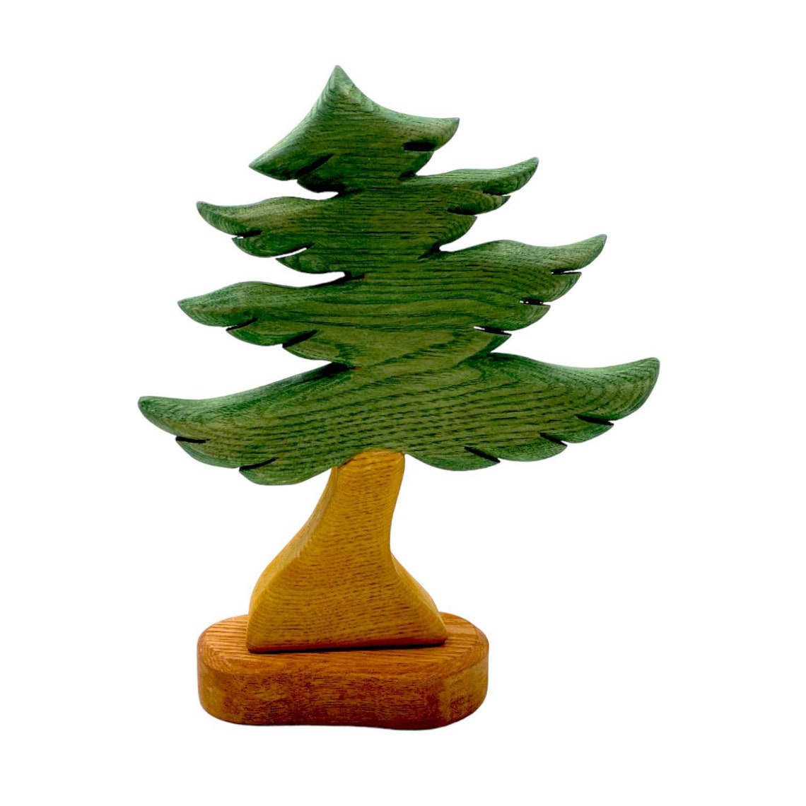 Handcrafted Open Ended Wooden Toy Tree and Landscaping - Pine Tree ...