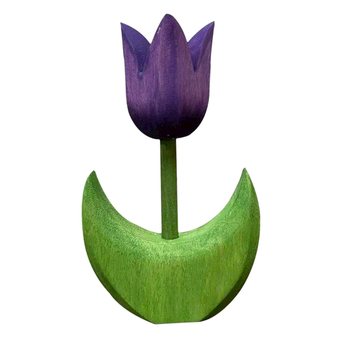 Handcrafted Open Ended Wooden Toy Tree and Landscaping - Tulip Flower ...