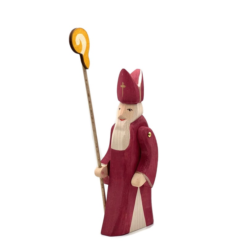 Wooden St Nicholas Statue - Etsy