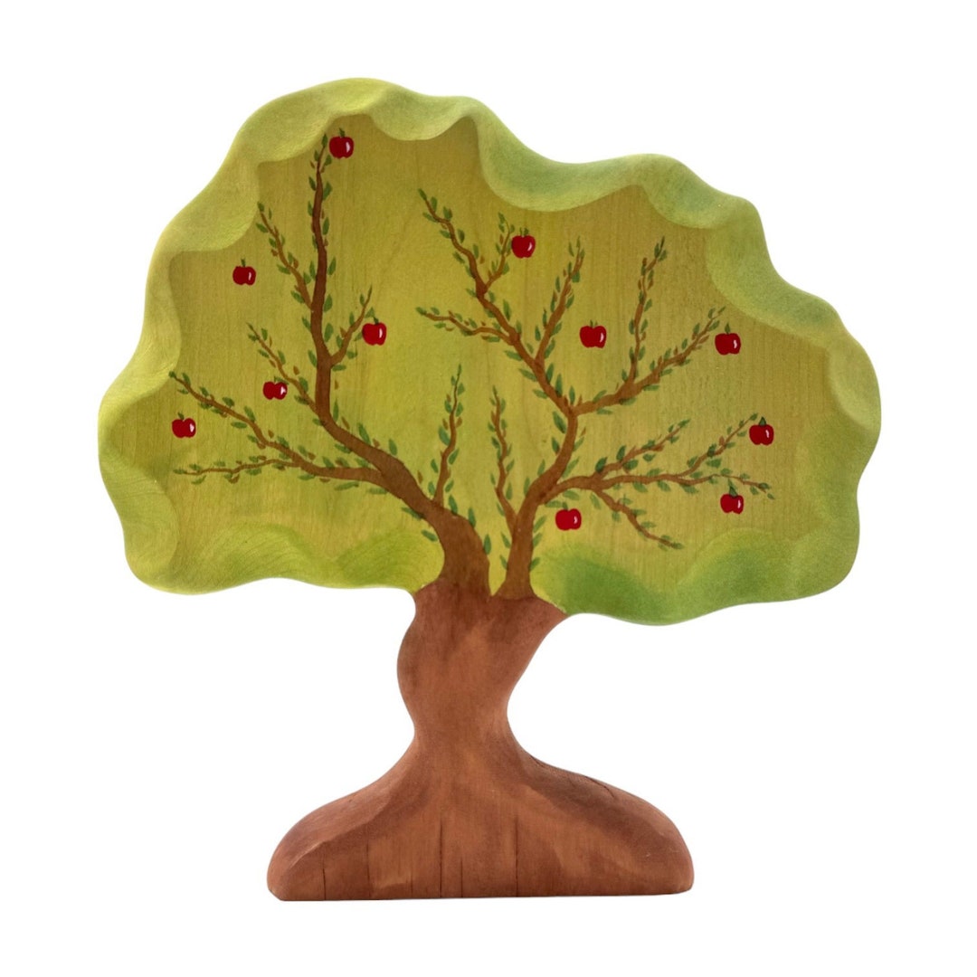 Handcrafted Open Ended Wooden Toy Tree and Landscaping - Apple Tree - Etsy