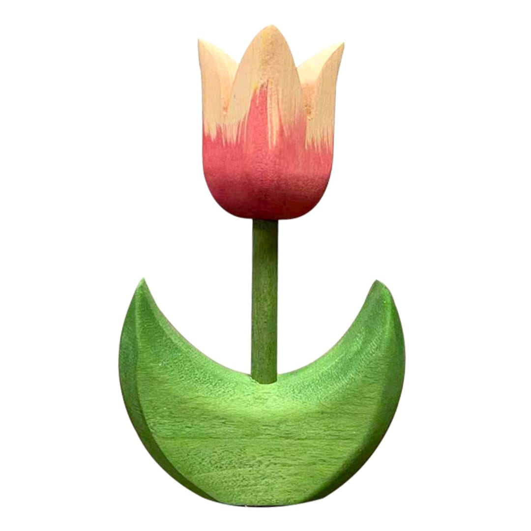 Handcrafted Open Ended Wooden Toy Tree and Landscaping - Tulip Flower ...