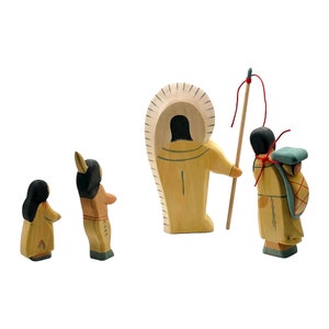 Handcrafted Open Ended Wooden Toy Figure Family - Indigenous American ...