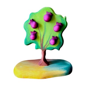 Handcrafted Open Ended Wooden Toy Tree and Landscaping - Pear Tree ...