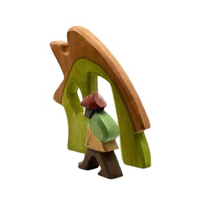 Handcrafted Open Ended Wooden Toy Figure Fairy Tale - Robber With House ...