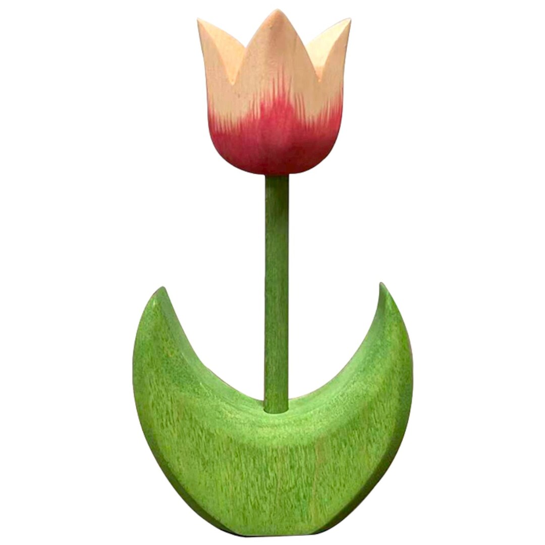 Handcrafted Open Ended Wooden Toy Tree and Landscaping - Tulip Flower ...