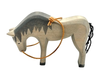 Handcrafted Open Ended Wooden Toy Farm Animal Horse Dark - Etsy