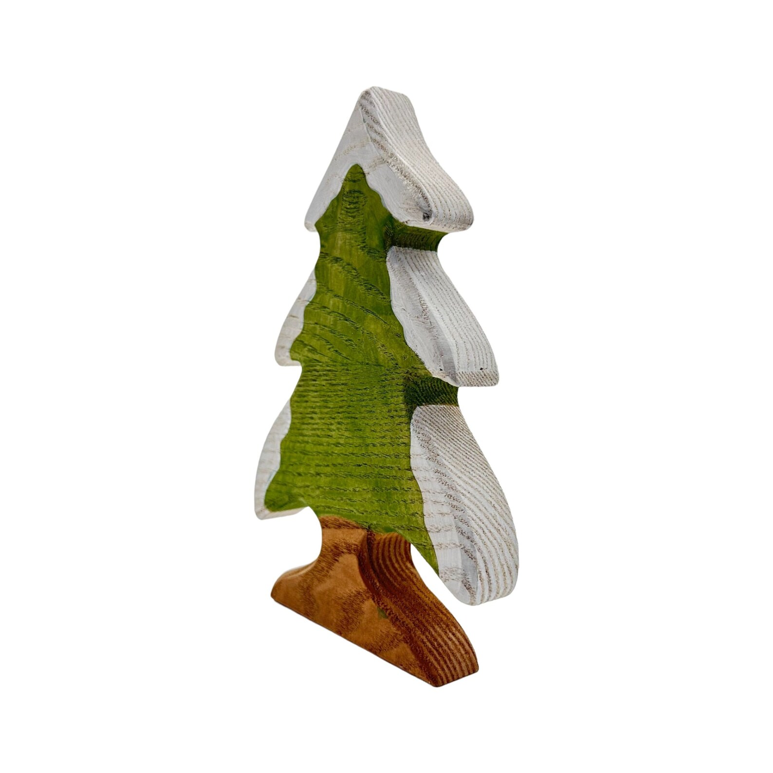 Handcrafted Open Ended Wooden Toy Tree and Landscaping - Snowy Fir Tree ...