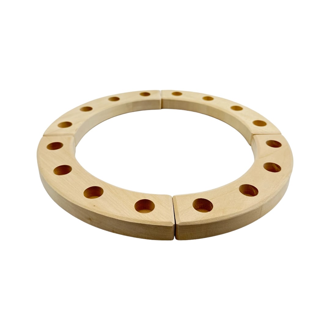 Handcrafted Open Ended Wooden Birthday Ring - Birthday Ring Natural 16 ...