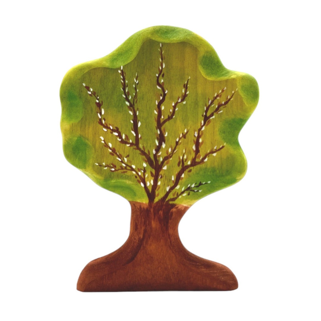 Handcrafted Open Ended Wooden Toy Tree and Landscaping - Almond Tree - Etsy